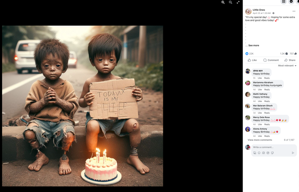 Do You Like These AI Images of Dying, Mutilated Children? Facebook ...